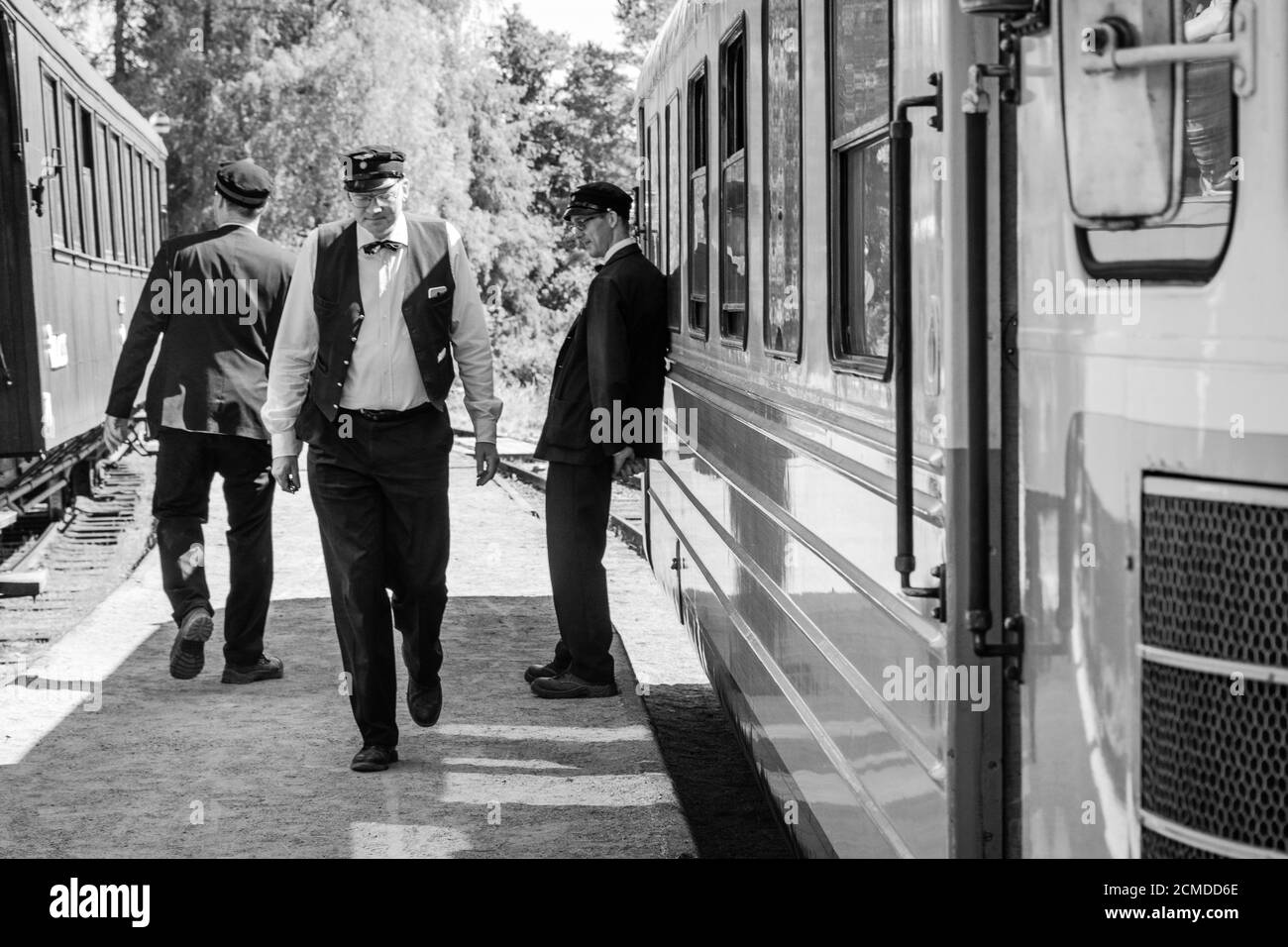 Train conductor Black and White Stock Photos & Images - Alamy