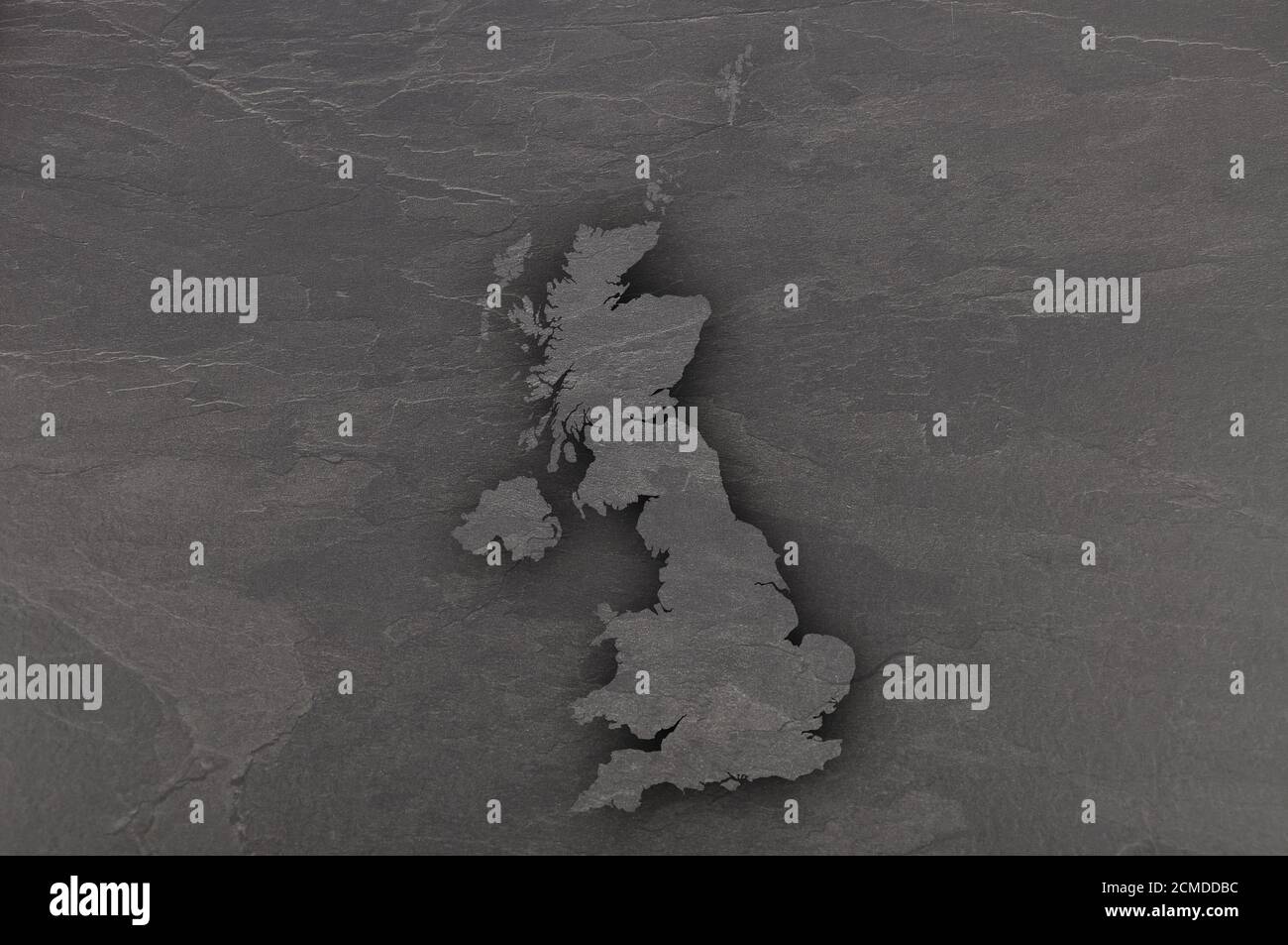 Map of Great Britain on dark slate Stock Photo - Alamy