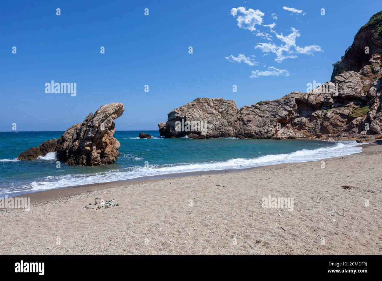 Beaches of Greece, rock formations on Paltsi beach, Volos district ...