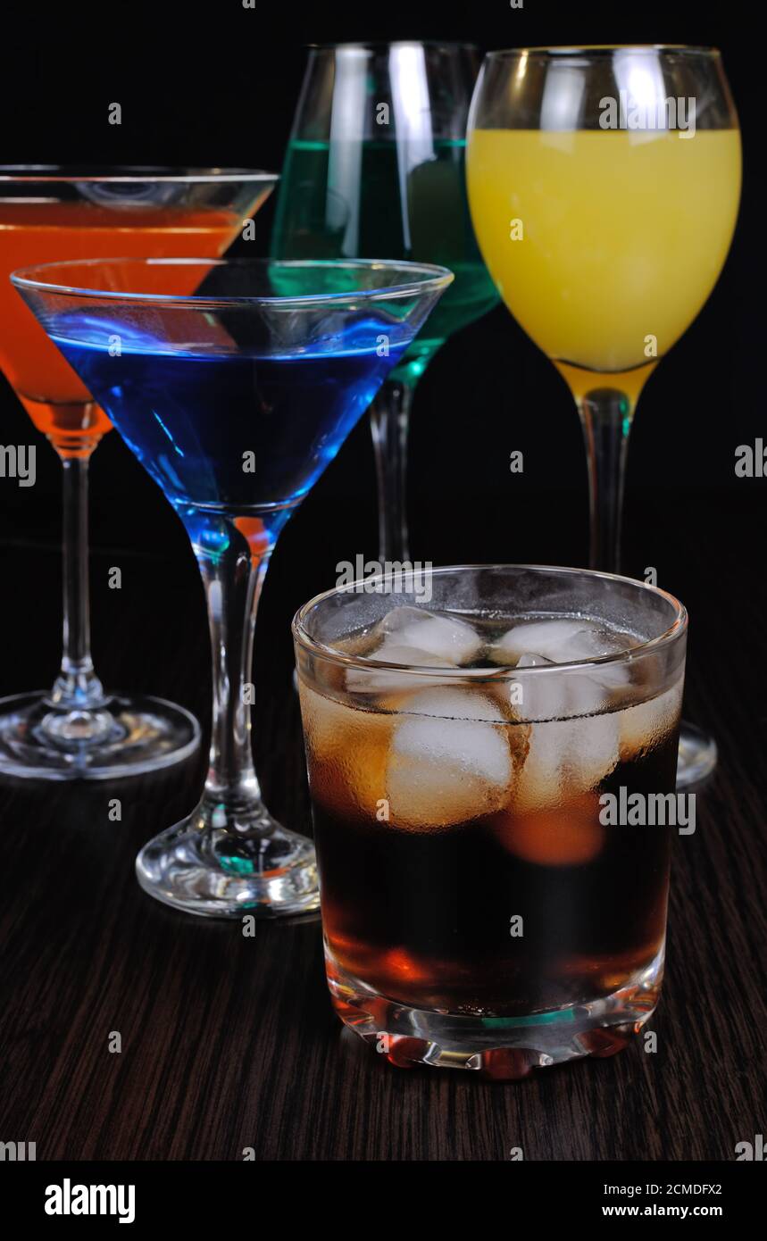 variety of drinks Stock Photo - Alamy