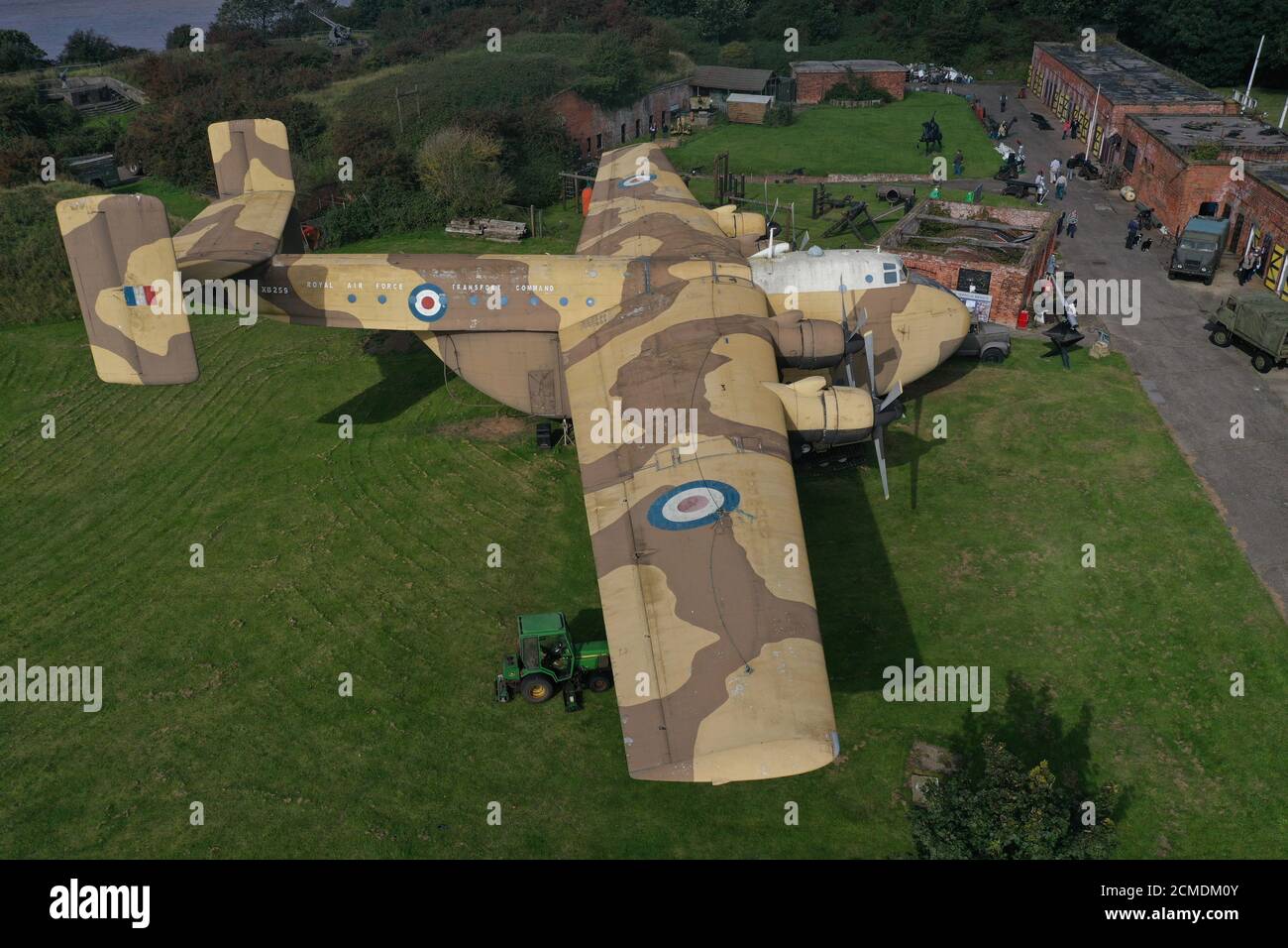Aerial view of the only remaining RAF XB259 Blackburn Beverley C1 heavy ...