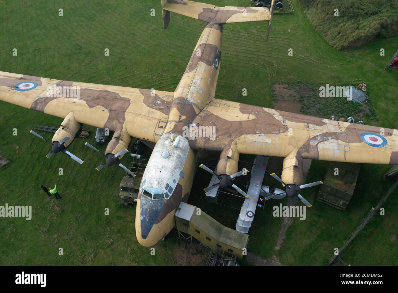 Aerial view of the only remaining RAF XB259 Blackburn Beverley C1 heavy ...