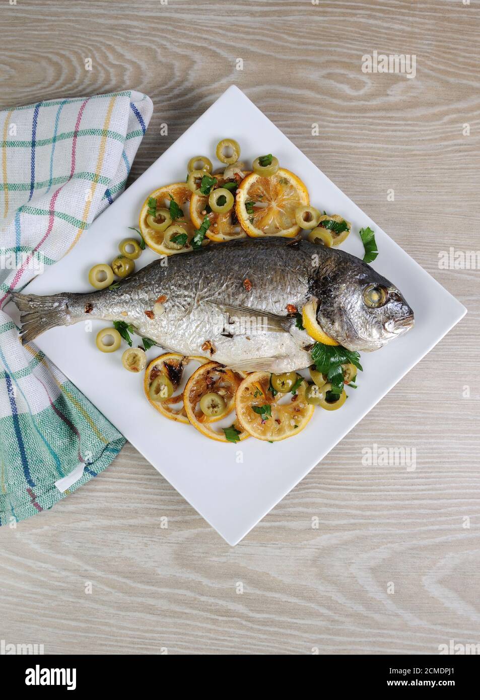 Food baked dorado fish hi-res stock photography and images - Alamy