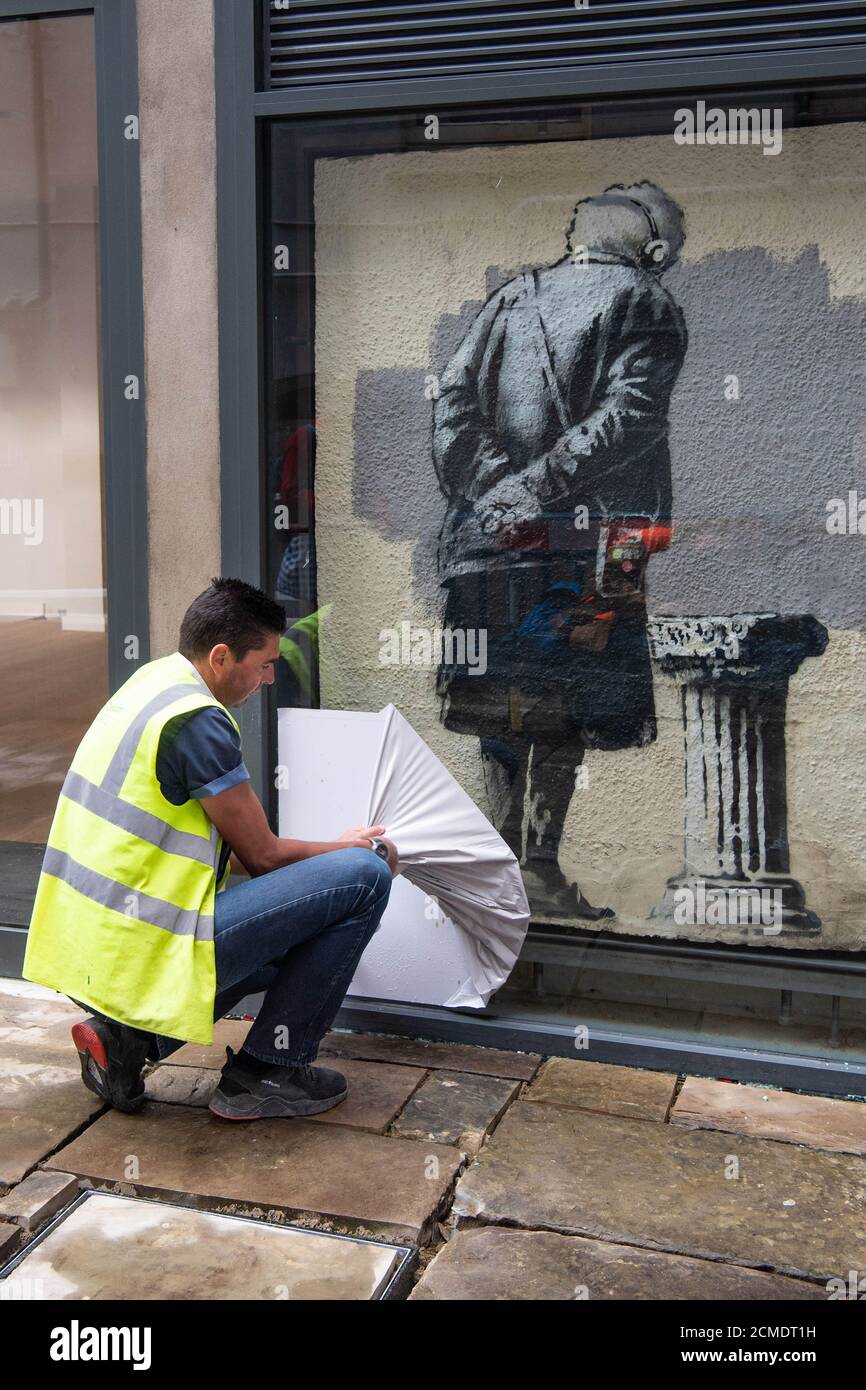 EDITORIAL USE ONLY Art Buff, a painting by street artist Banksy, is re ...