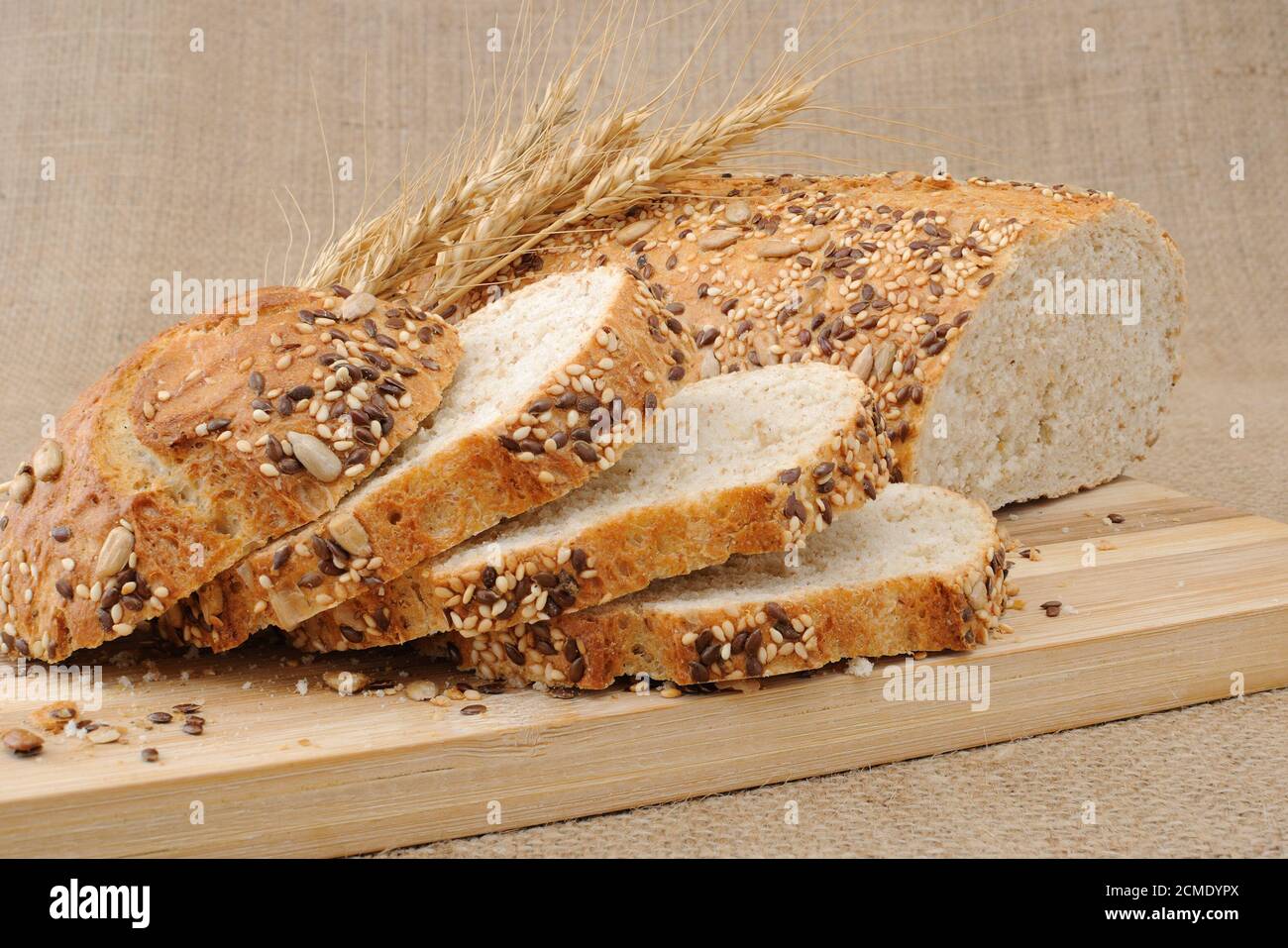 Whole wheat bread with grains Stock Photo - Alamy