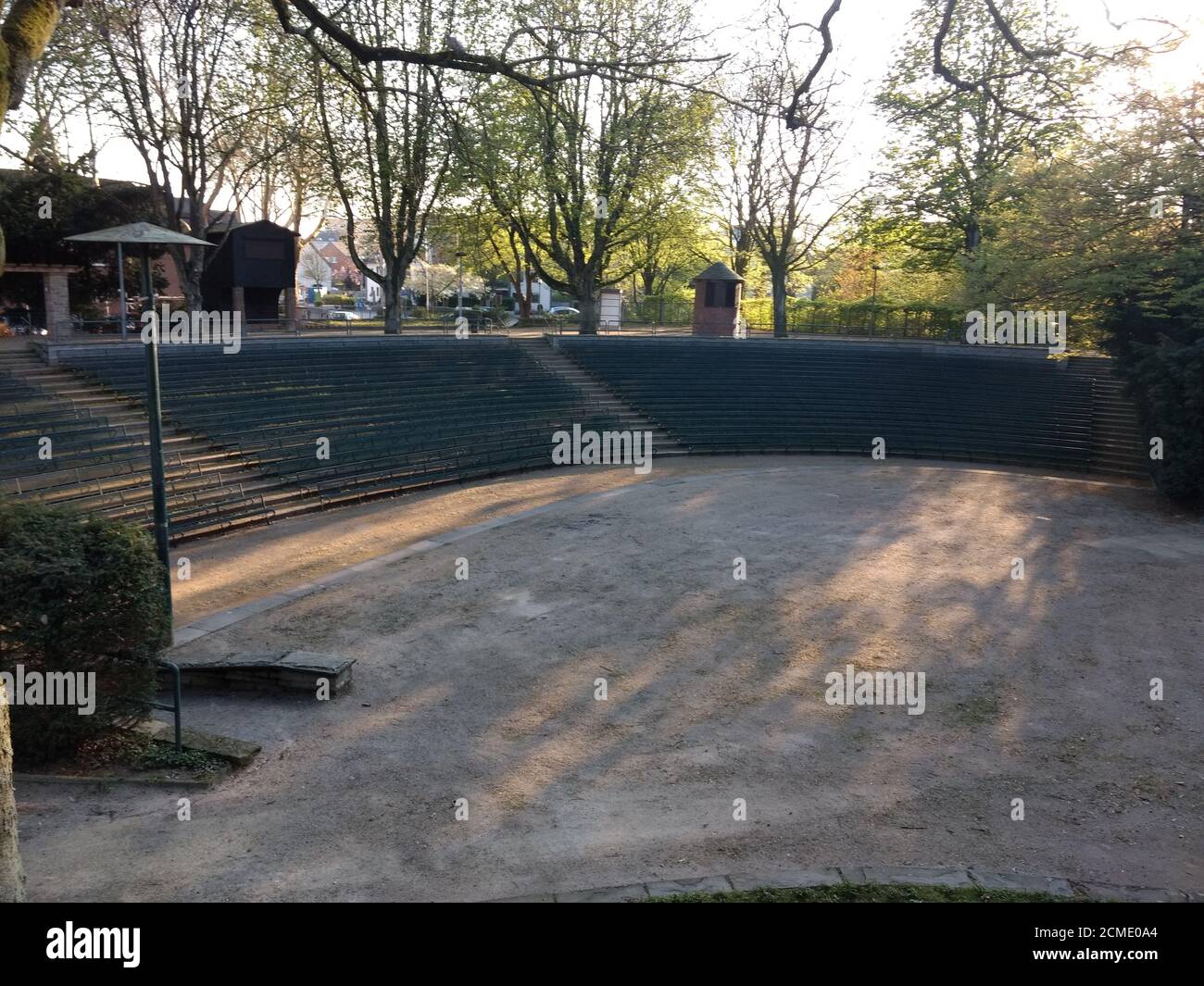 View of an empty city park Stock Photo - Alamy
