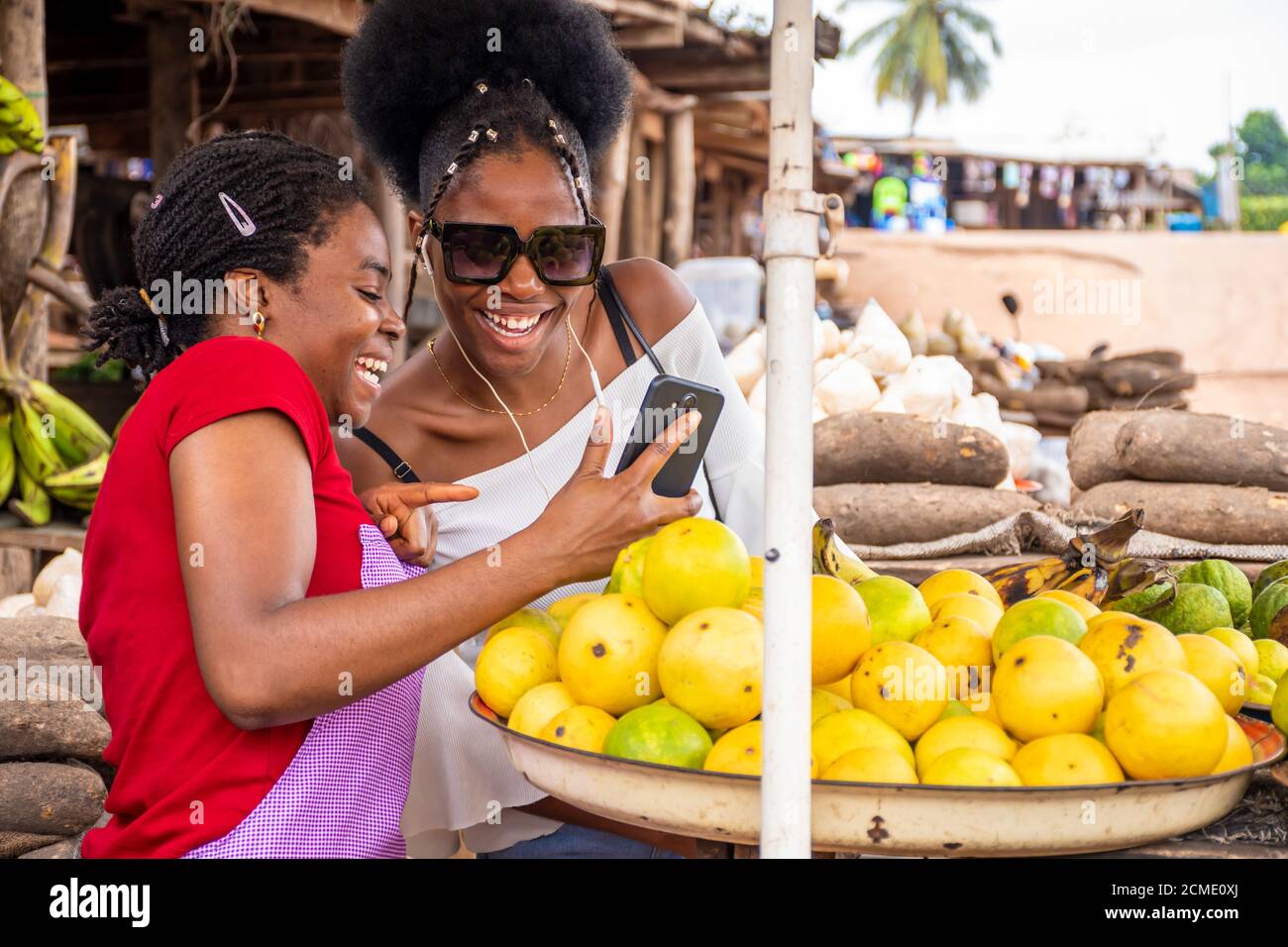 African Women Selling Products