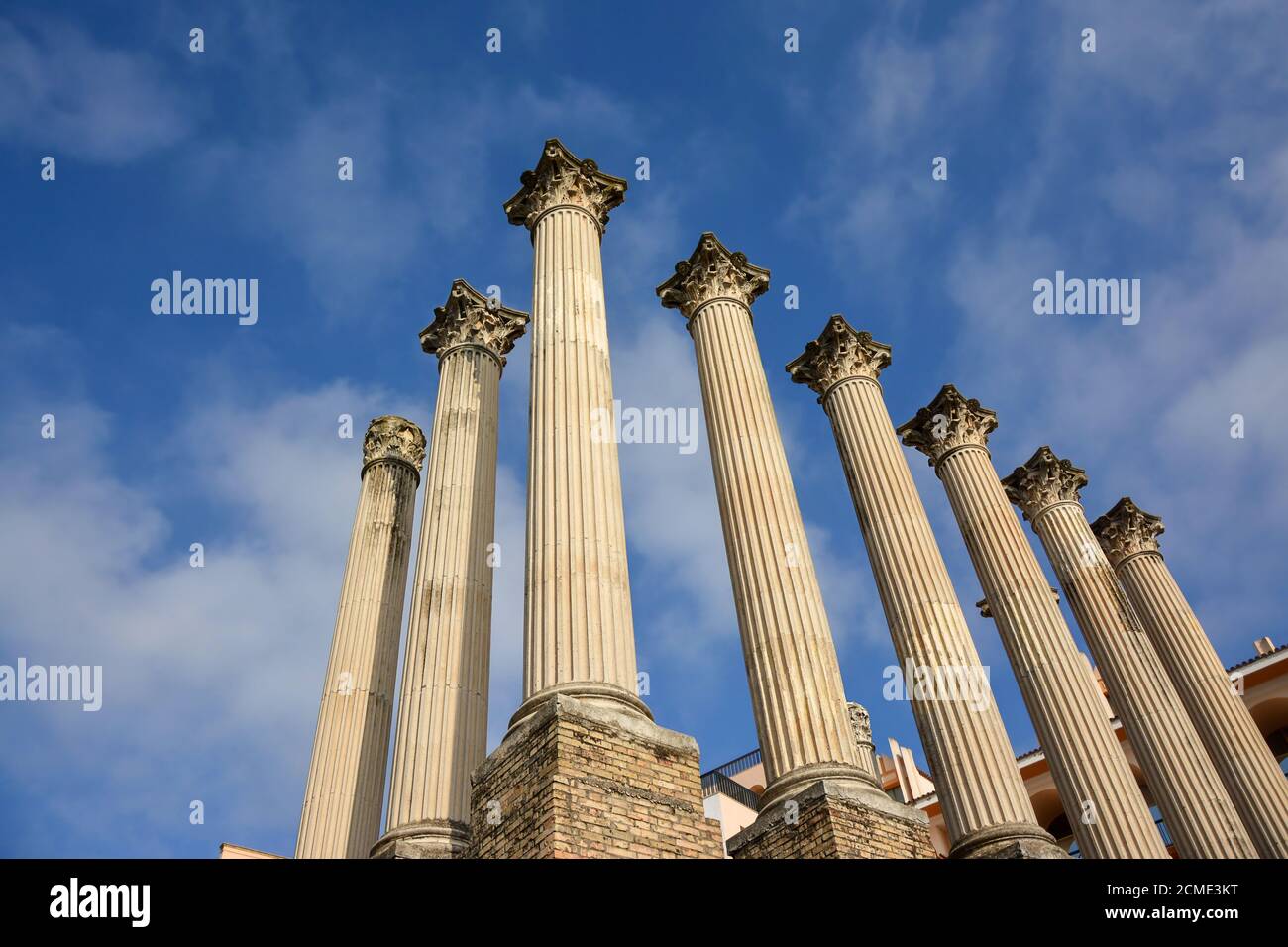 Roman columns of the ancient theatre in Malta. Vacation in Europe Stock ...