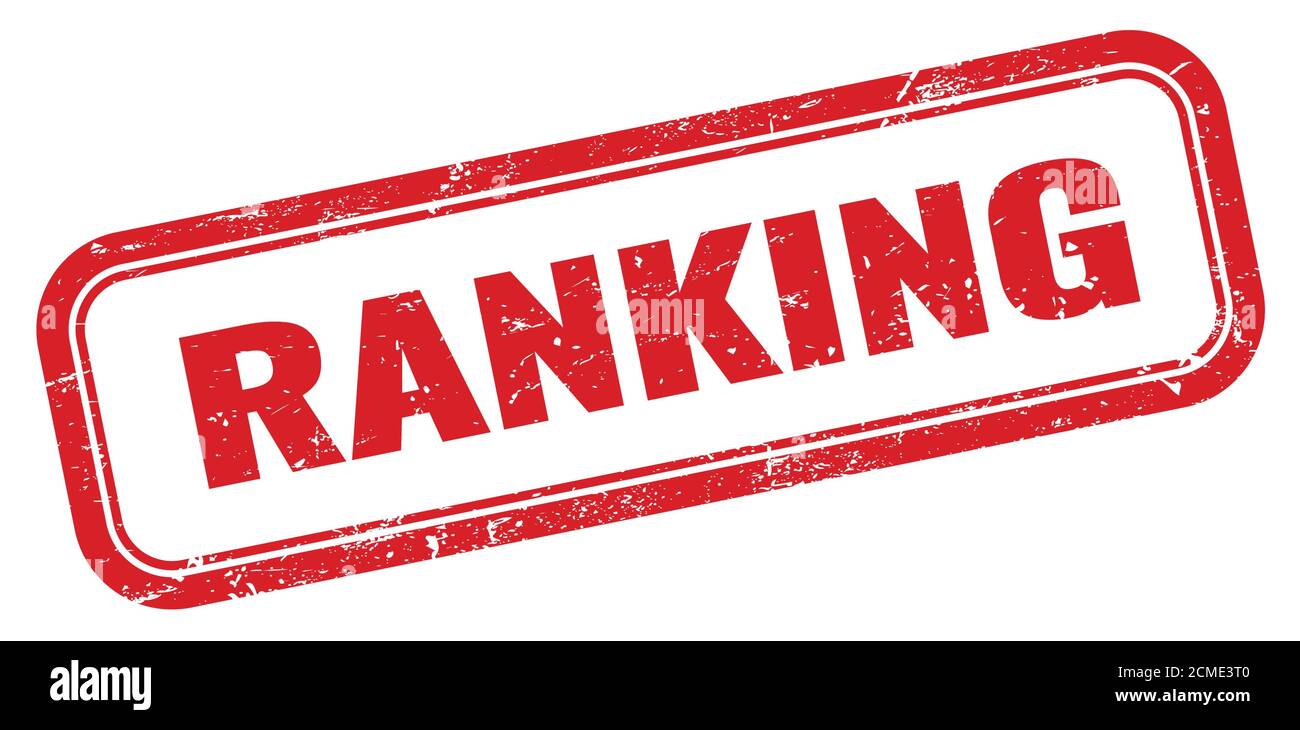 RANKING red grungy rectangle stamp sign Stock Photo - Alamy