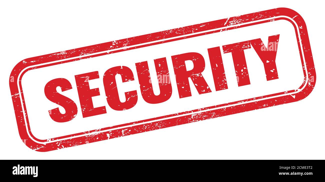SECURITY red grungy rectangle stamp sign Stock Photo - Alamy