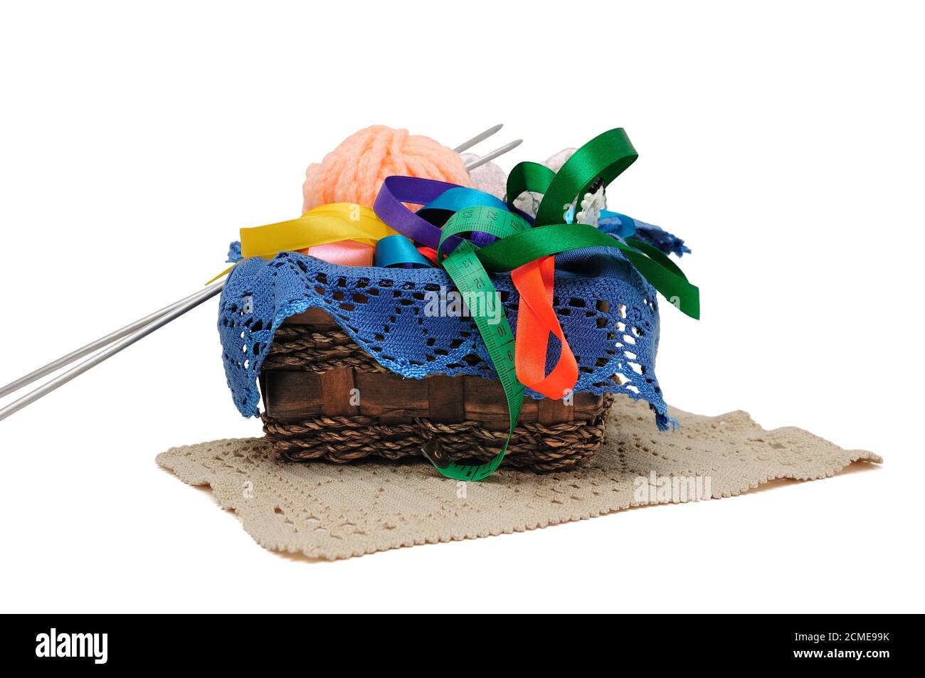 Wicker sewing basket hi-res stock photography and images - Alamy