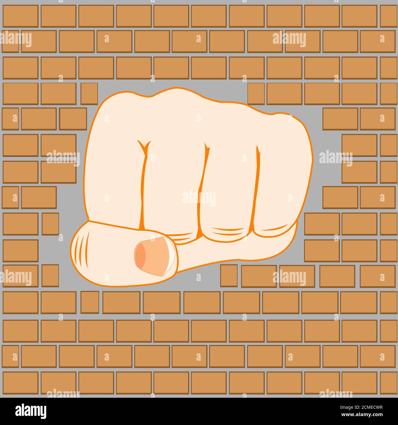 Fist in wall Stock Photo - Alamy