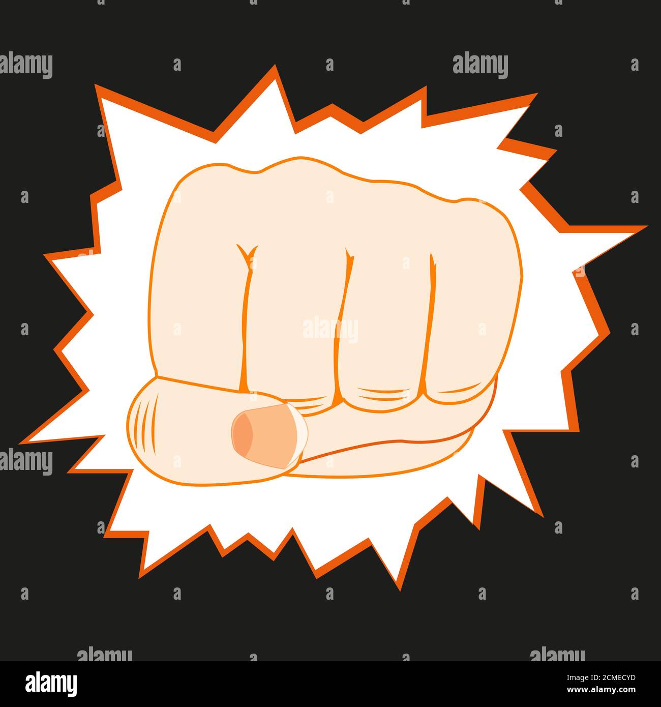 Fist overpunching wall Stock Photo - Alamy