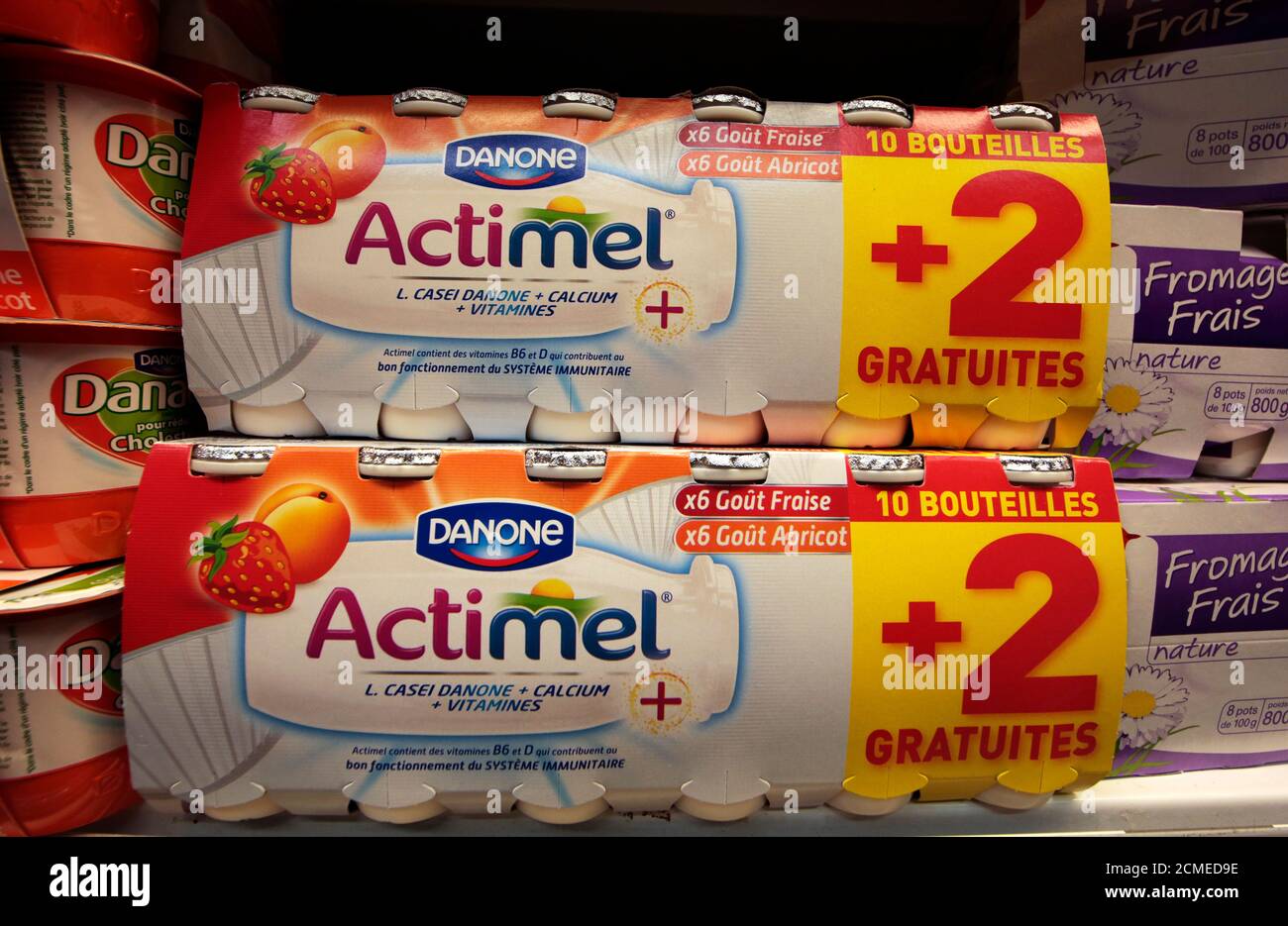 Danone yoghurt drink hi-res stock photography and images - Alamy