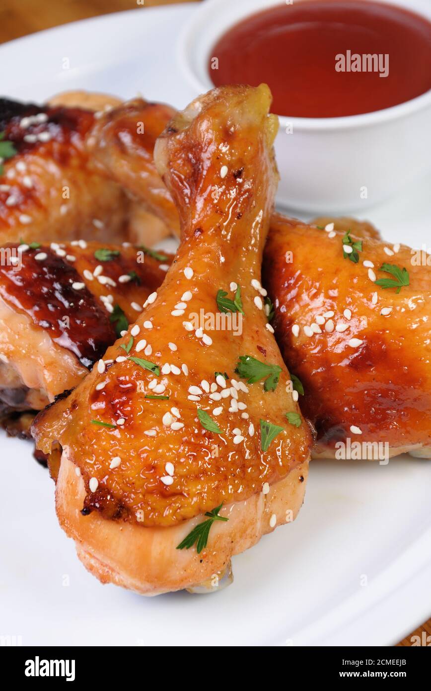 Fried chicken leg Stock Photo - Alamy