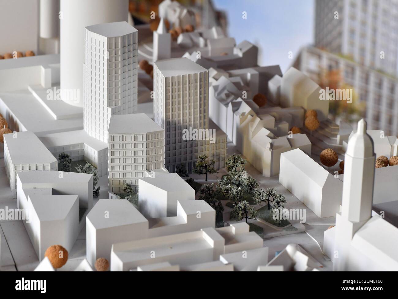 Jena, Germany. 17th Sep, 2020. The model of the architectural design ...