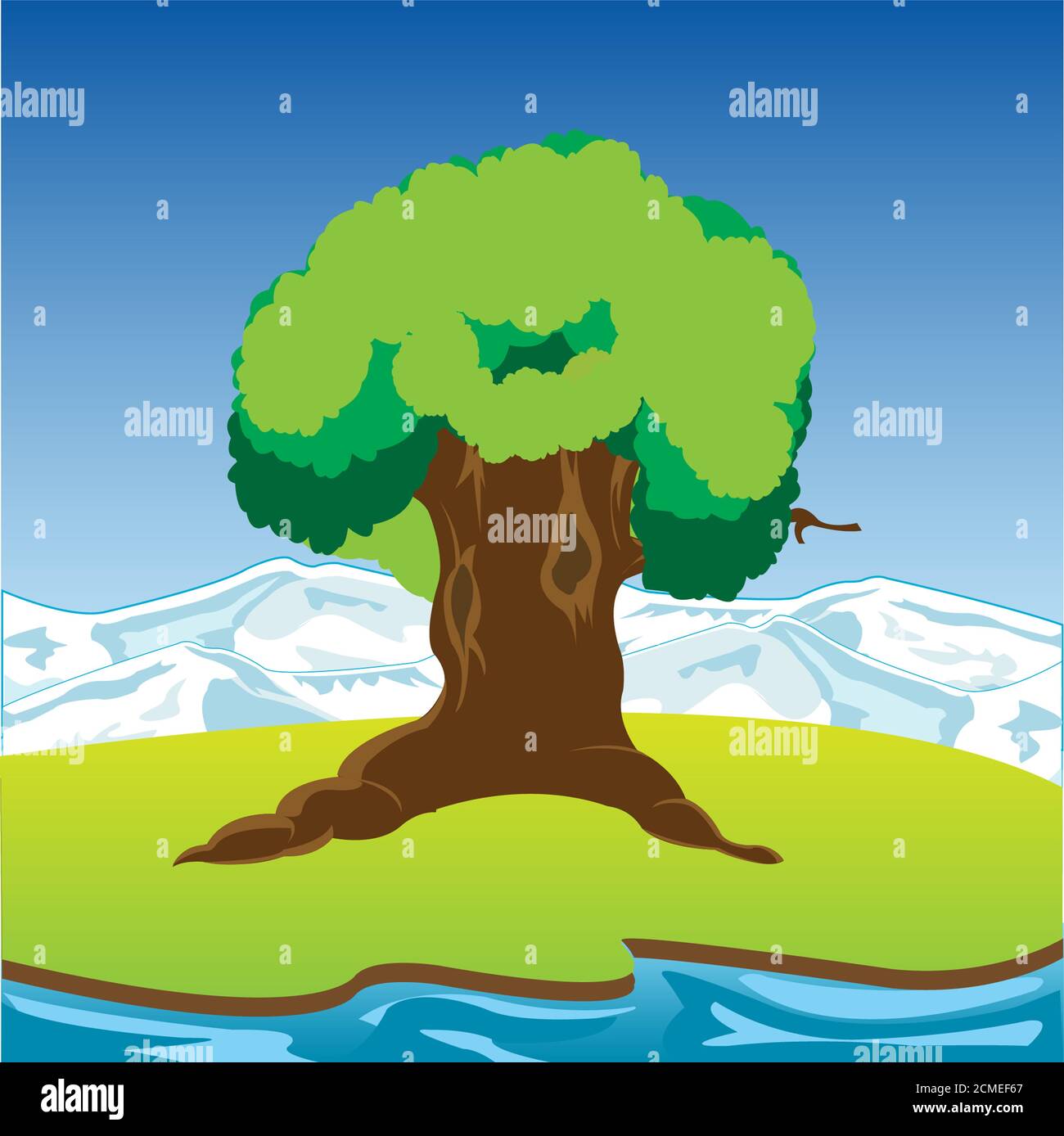 Big riverside tree Stock Photo - Alamy