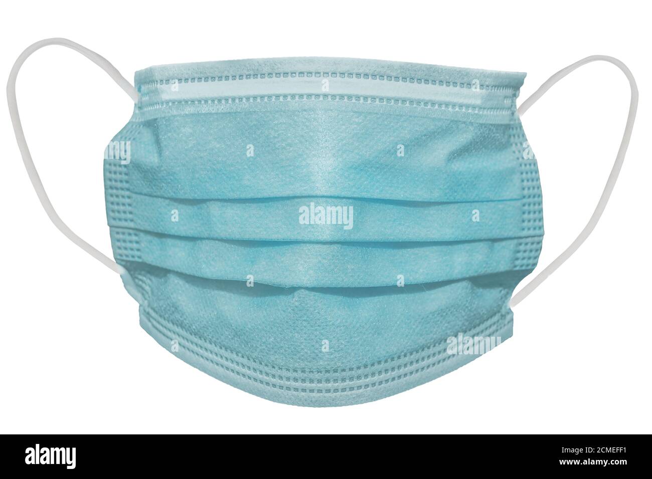 Surgical mask with rubber ear straps. Typical 3-ply surgical mask to ...