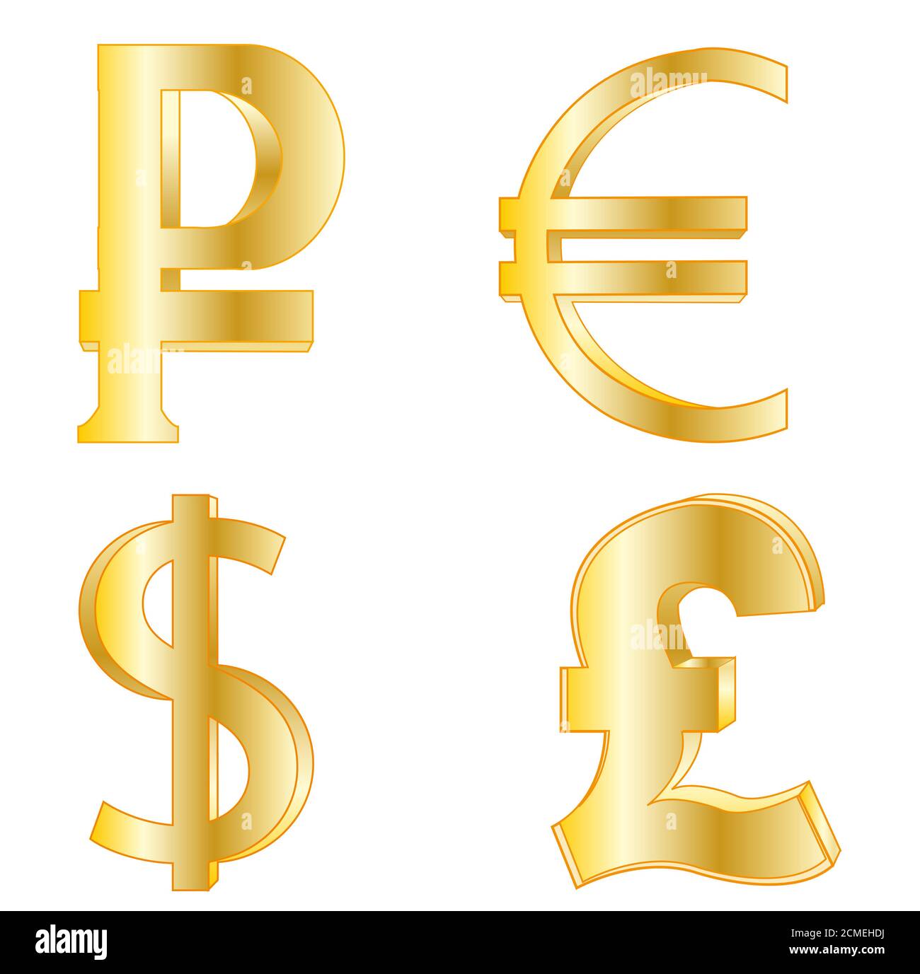 Symbols of national currency Stock Photo - Alamy