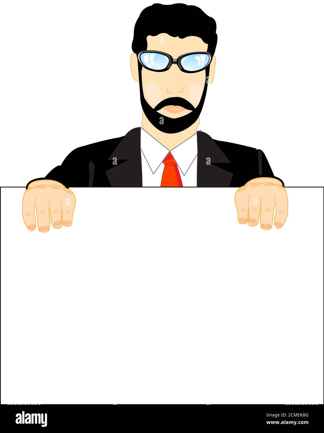 Man with poster Stock Photo - Alamy