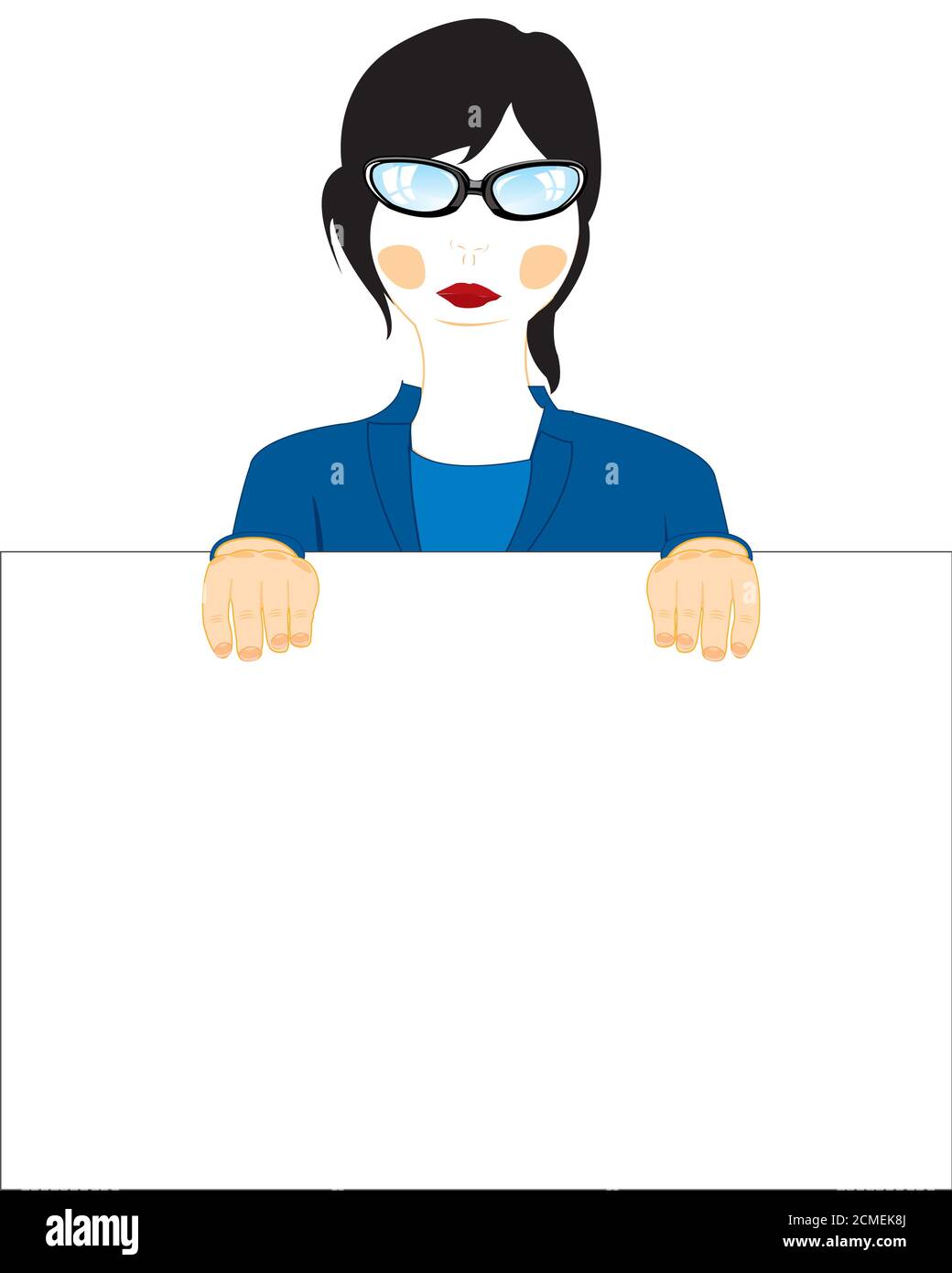 Girl and poster Stock Photo - Alamy