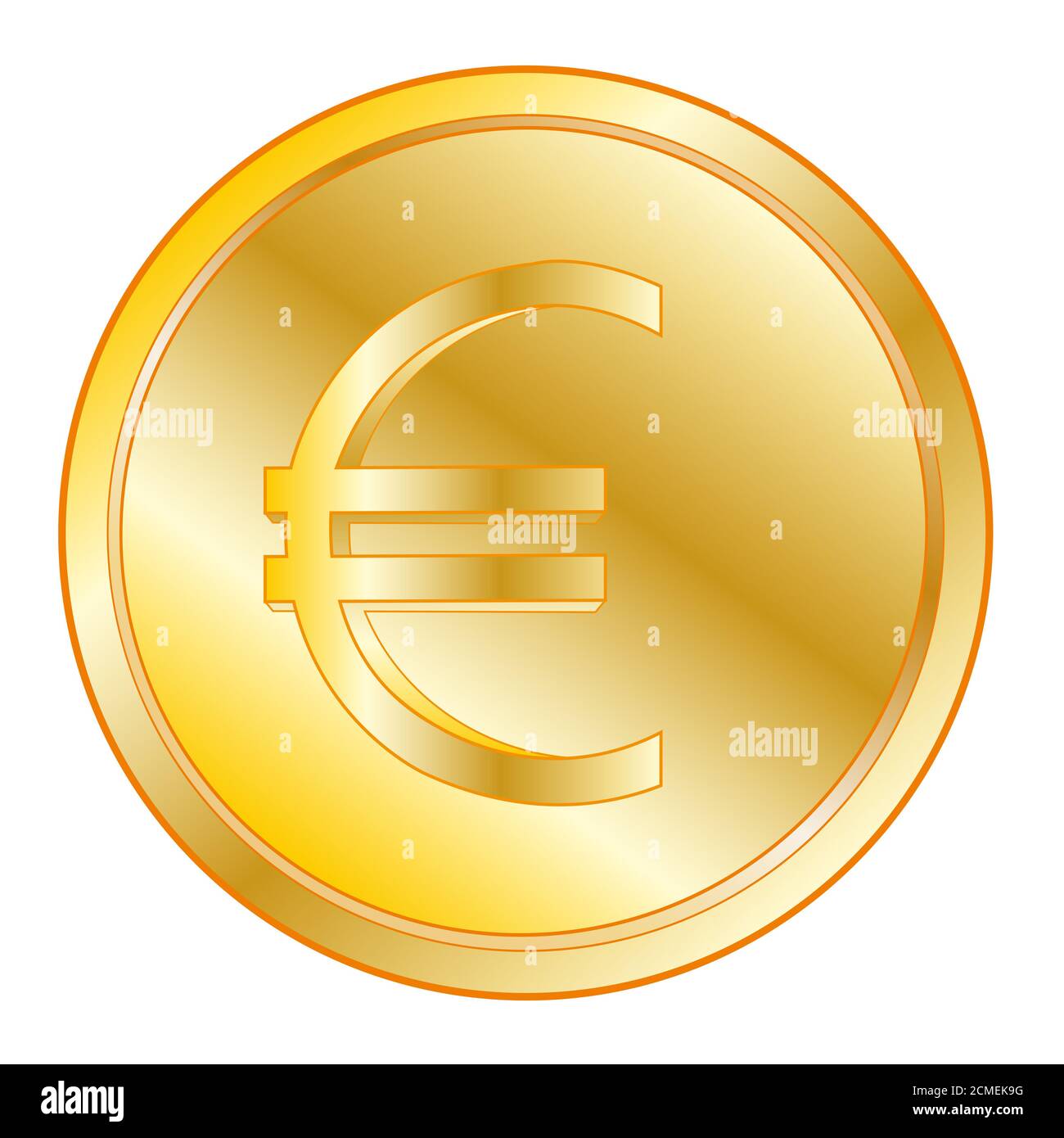 Coin with sign euro Stock Photo - Alamy