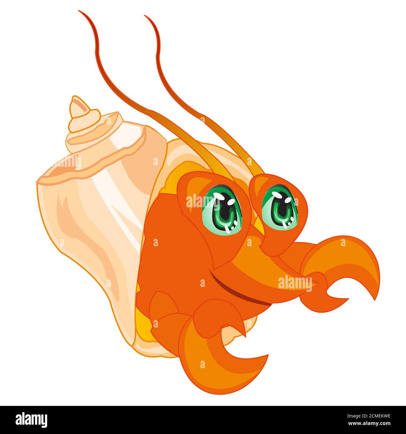 Crab in seashell Stock Photo - Alamy