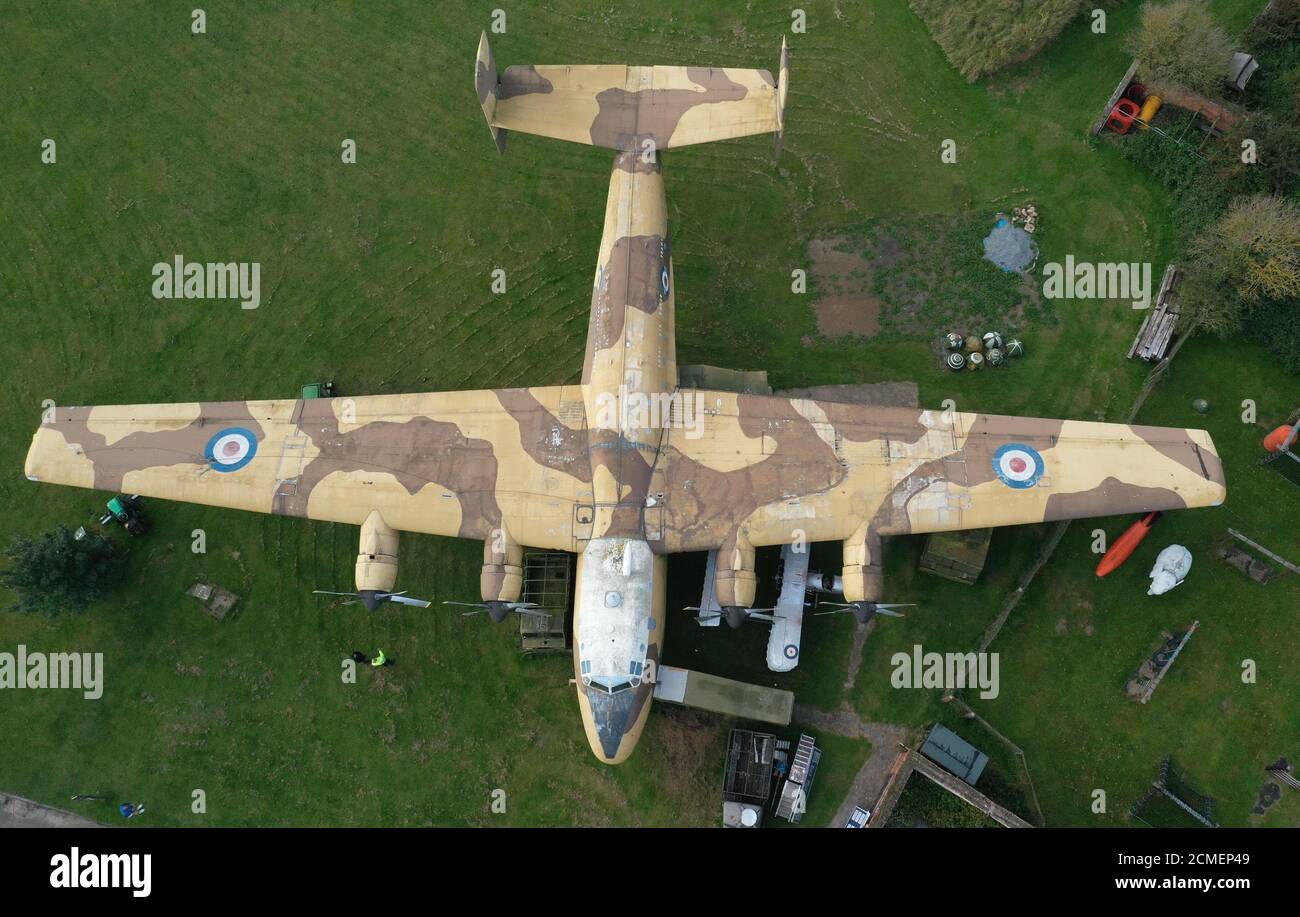 Aerial view of the only remaining RAF XB259 Blackburn Beverley C1 heavy ...