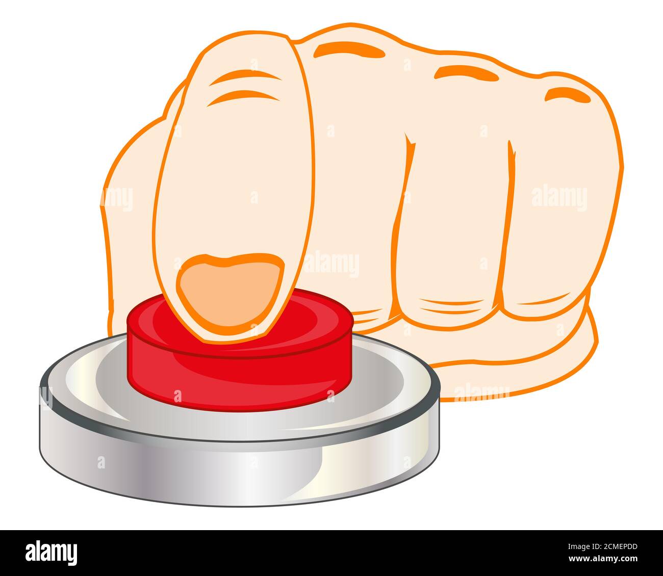 Finger presses button on Cut Out Stock Images & Pictures - Alamy