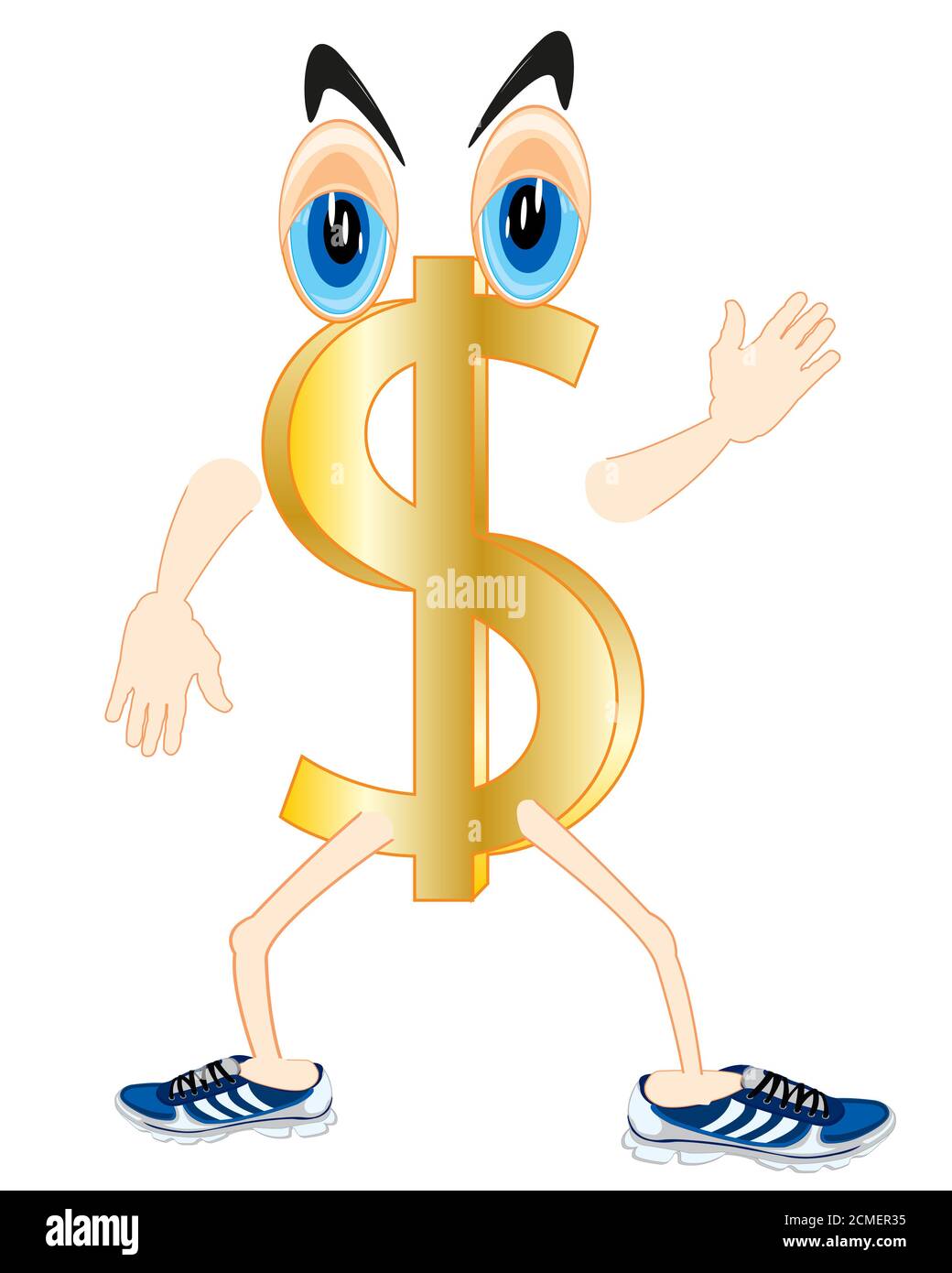 Comic alive dollar Stock Photo - Alamy