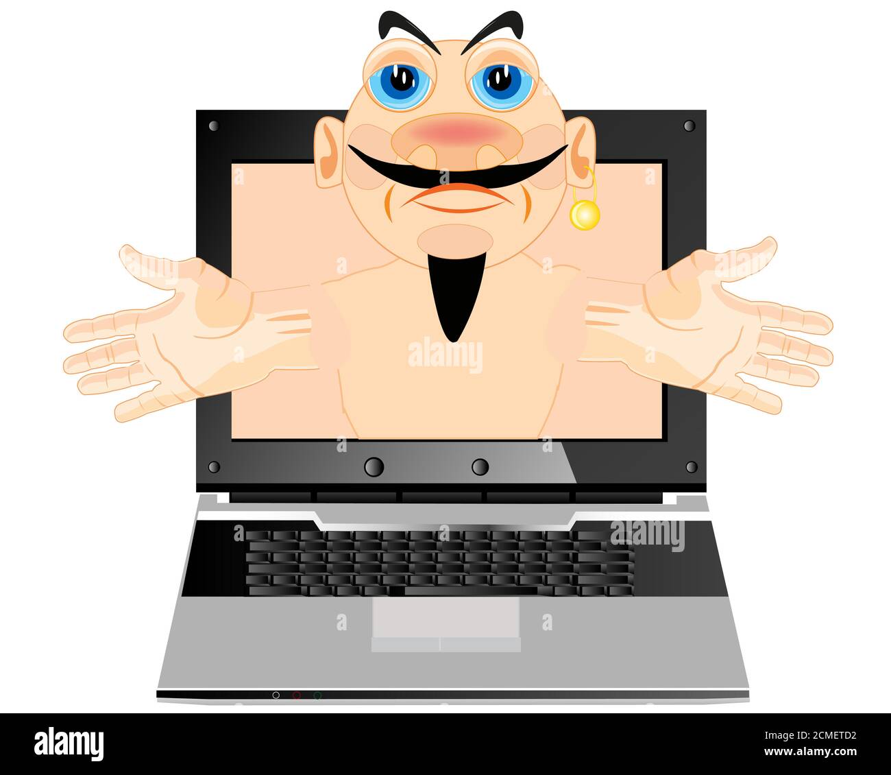 Fairy-tale computer genie Stock Photo - Alamy
