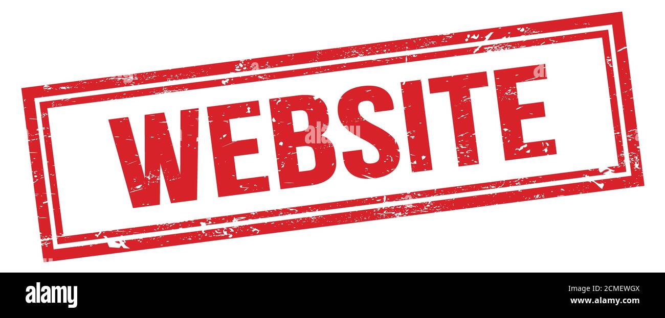 WEBSITE red grungy rectangle stamp sign Stock Photo - Alamy