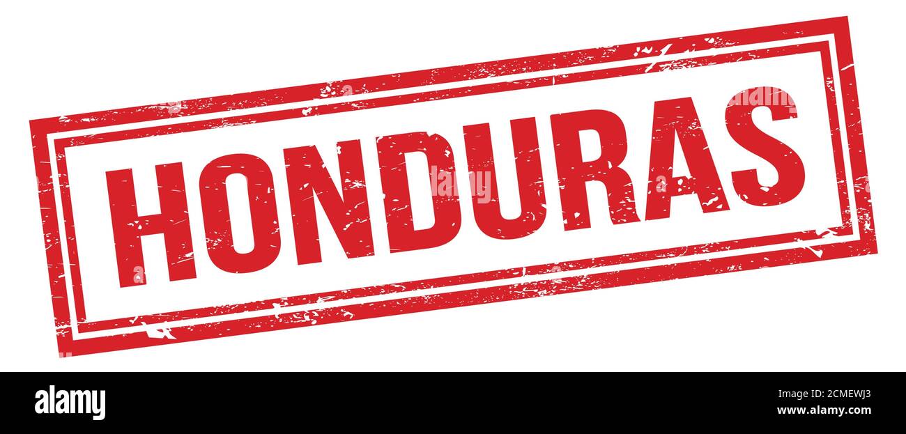 HONDURAS red grungy rectangle stamp sign Stock Photo - Alamy