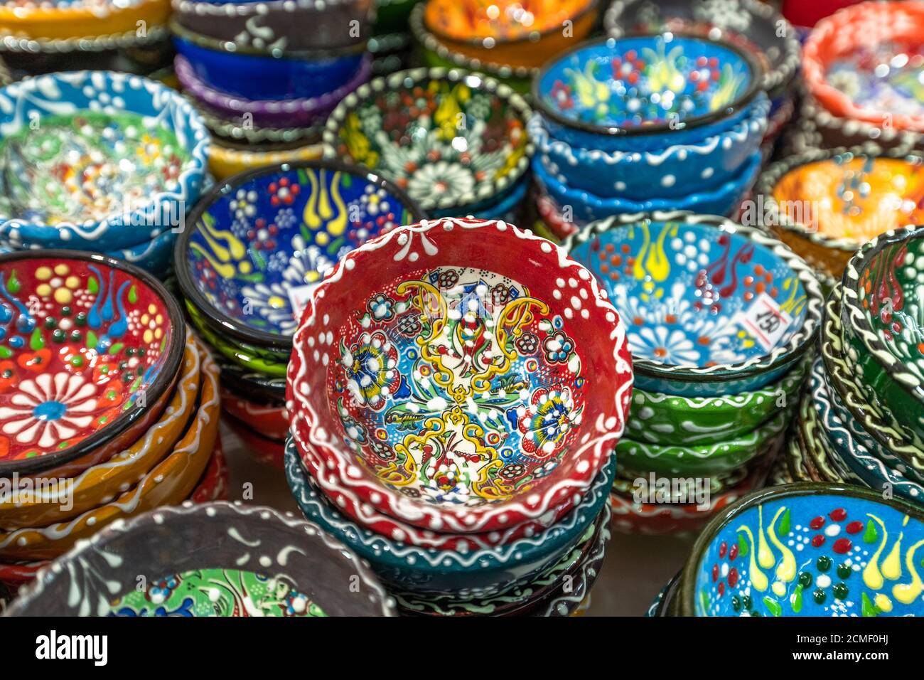 Souvenirs of Traditional Tatar ceramic plates, Crimea Stock Photo - Alamy