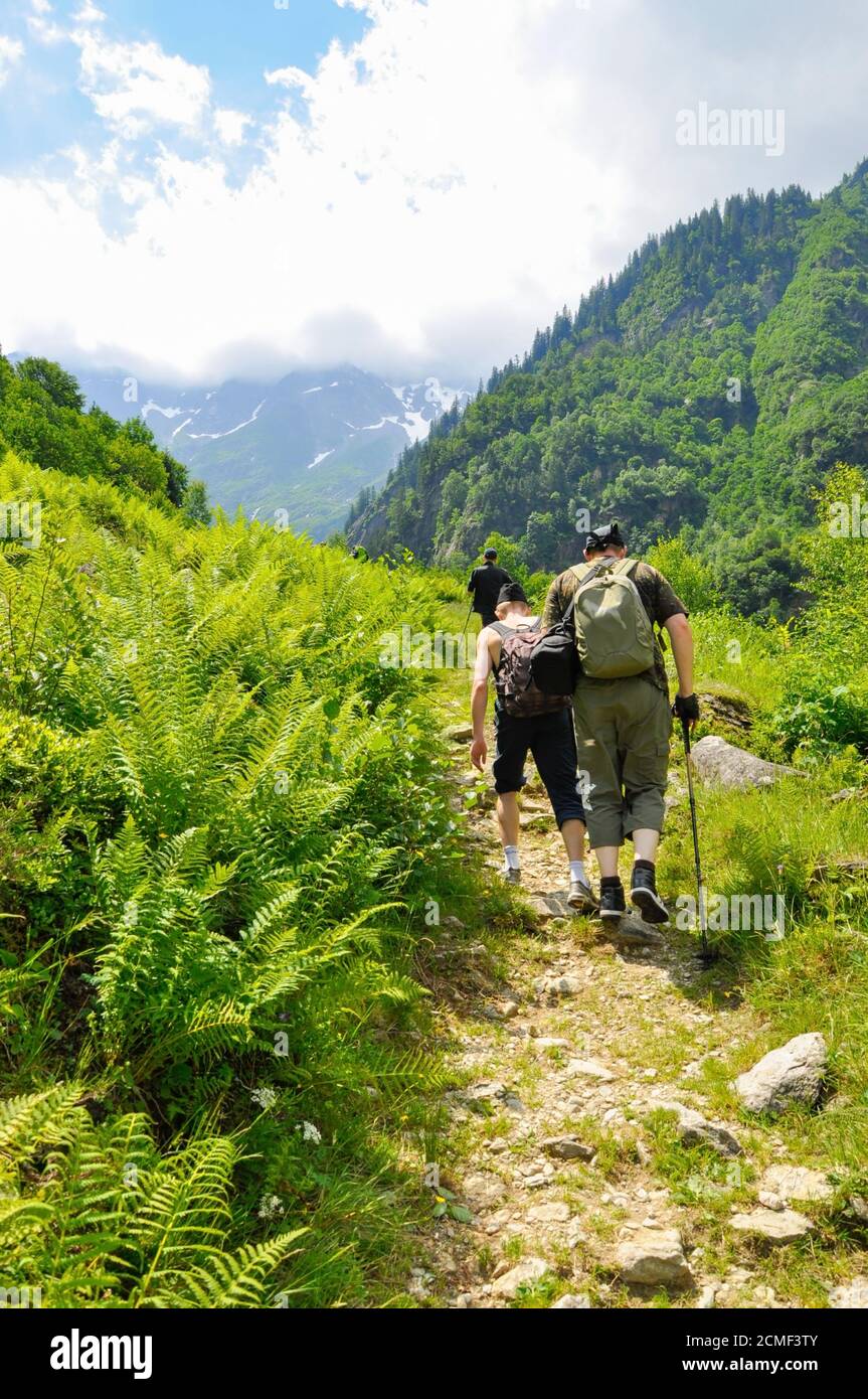 Trekking in alps hi-res stock photography and images - Alamy