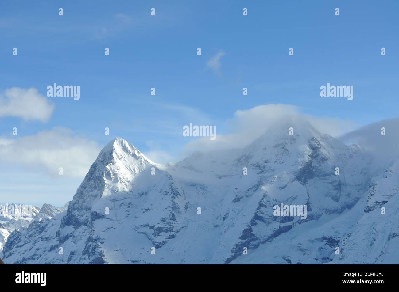 View of Eiger & Monch Mountains Switzerland Stock Photo - Alamy