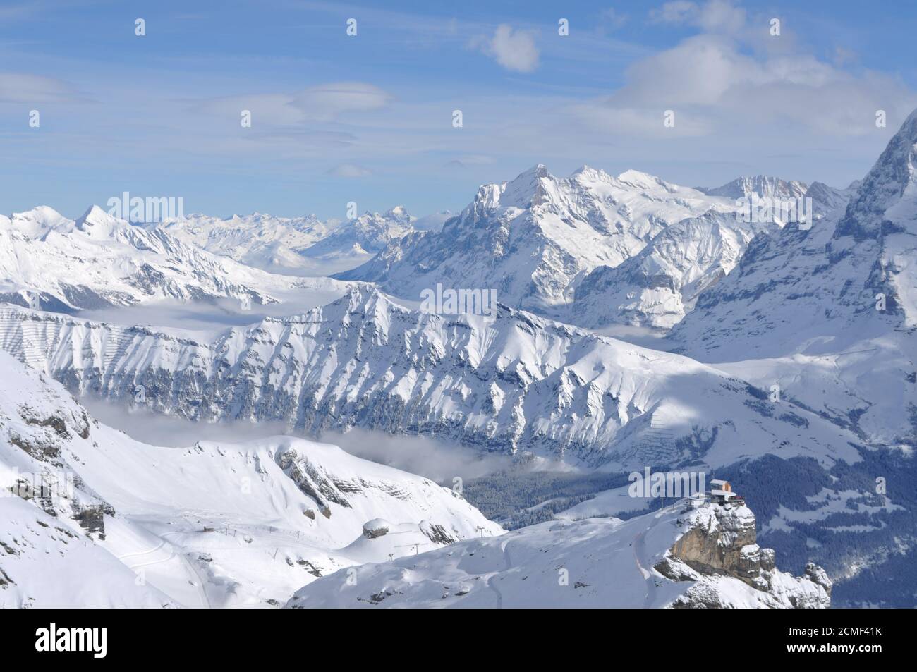 Cable car hut at Birg Switzerland Stock Photo - Alamy