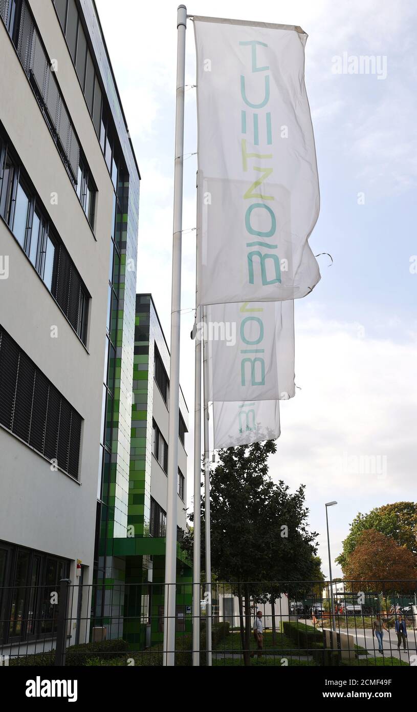 The headquarters of German biotech firm BioNTech is photographed in ...