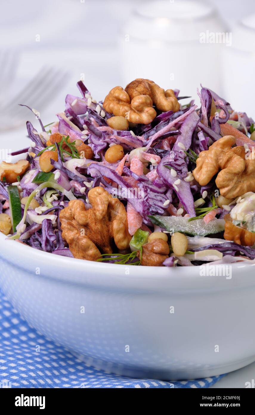 salad of shredded red cabbage Stock Photo - Alamy