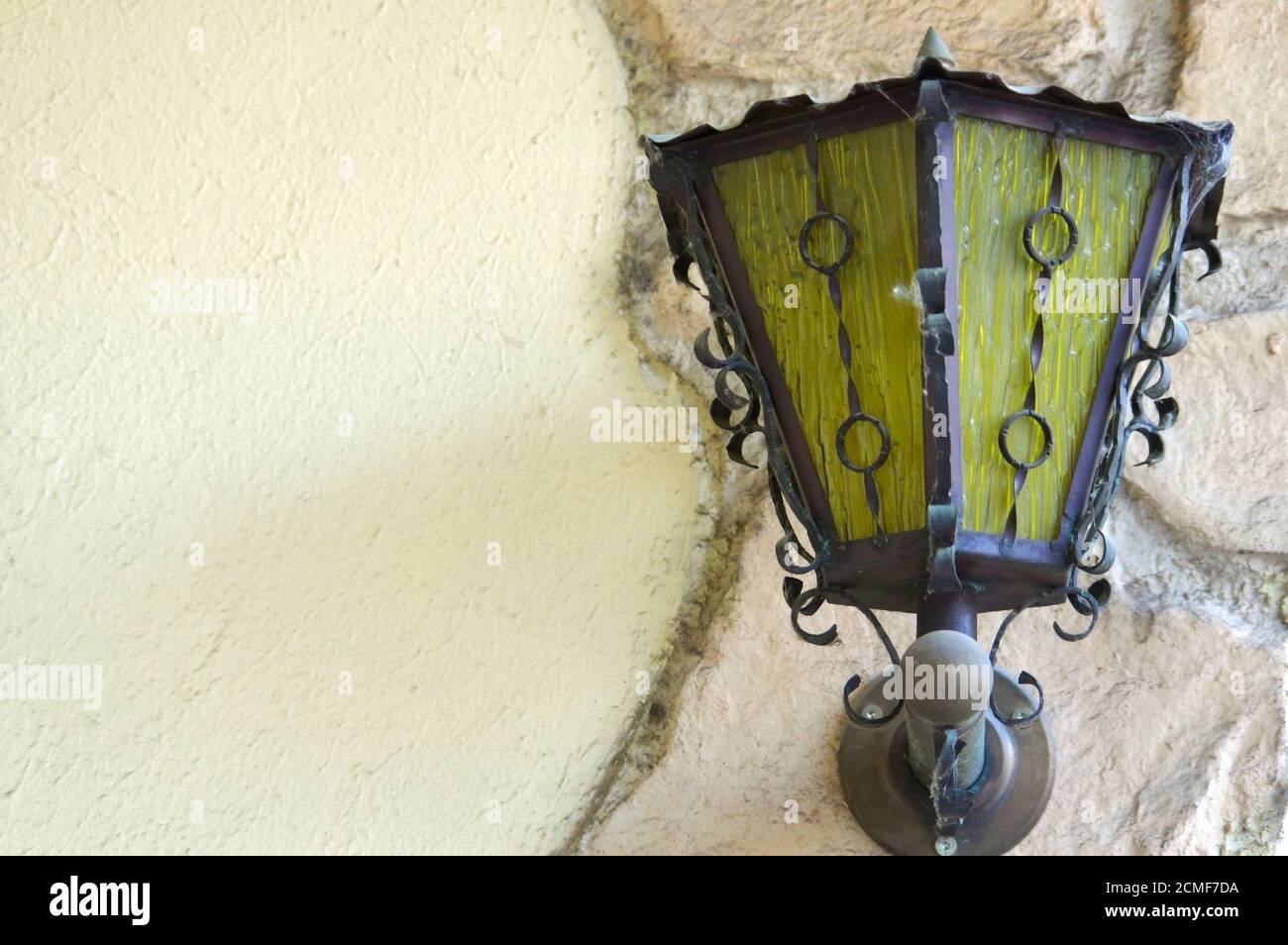vintage style street light with crown on the top. Beautiful historical ...