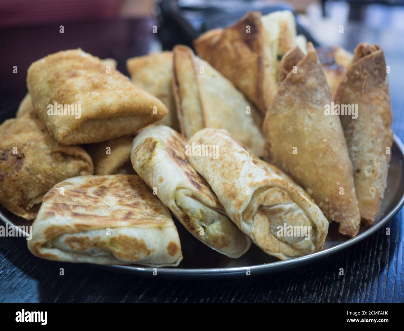 a selection of breakfast short eats in a sri lankan cafe Stock Photo ...