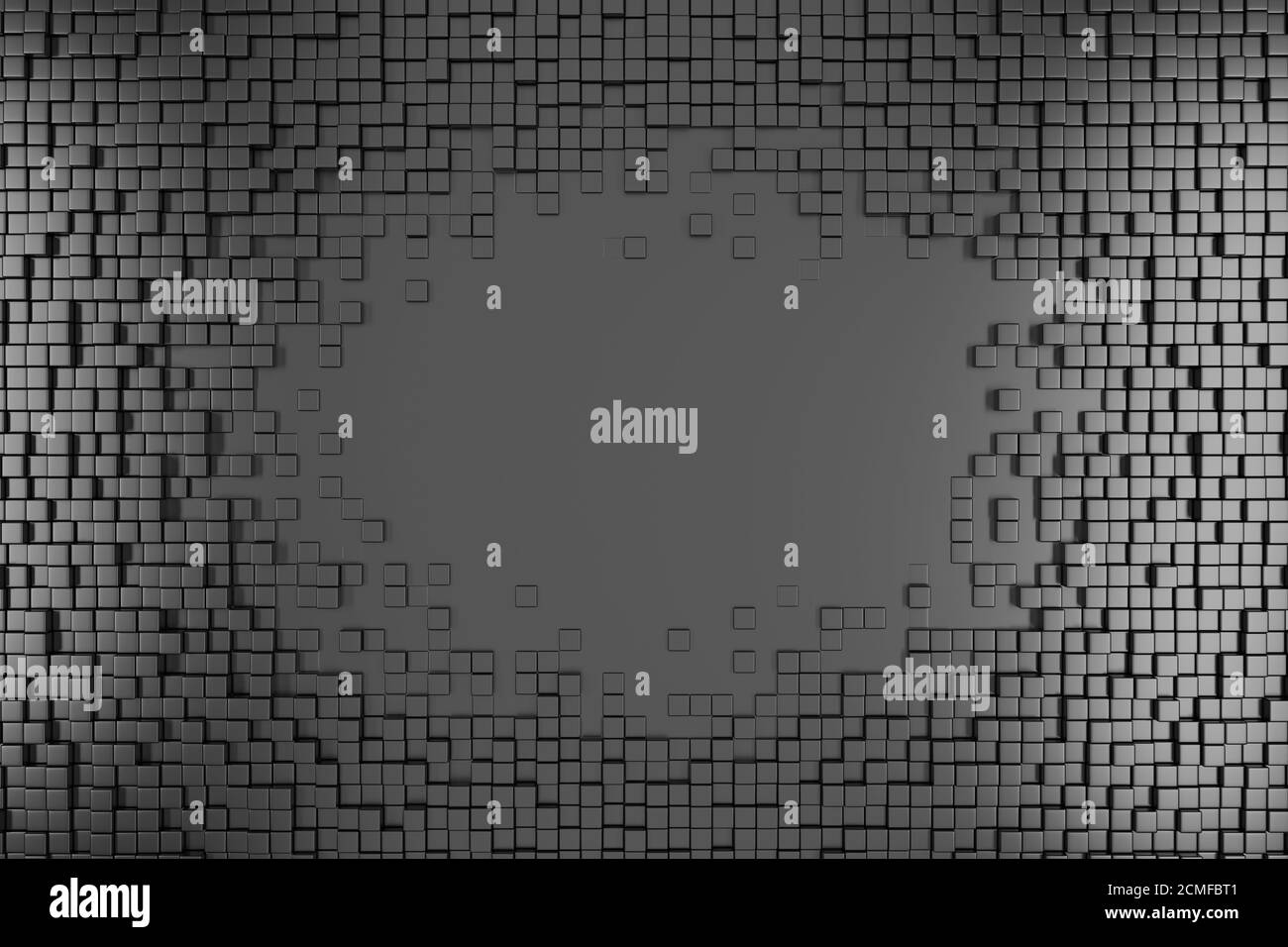 Gray squares pattern. 3d illustration Stock Photo - Alamy