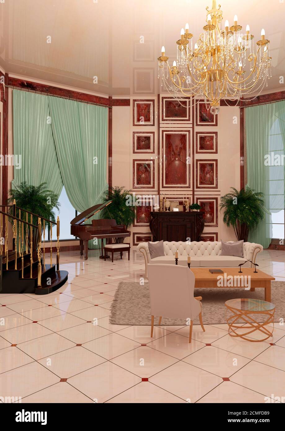 Large residential foyer hi-res stock photography and images - Alamy