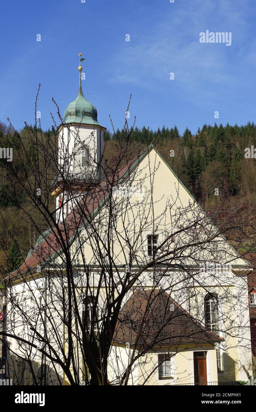 NEUENBUERG, GERMANY - MAI 07, 2016: Residential tudor style church ...