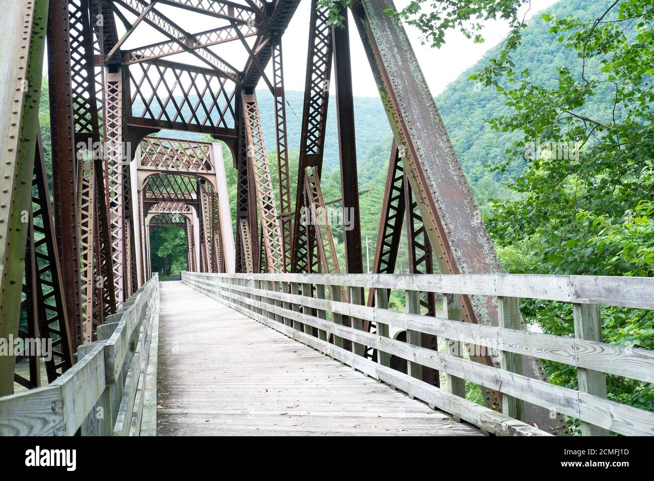 Pine Creek rail trail bridge Stock Photo - Alamy