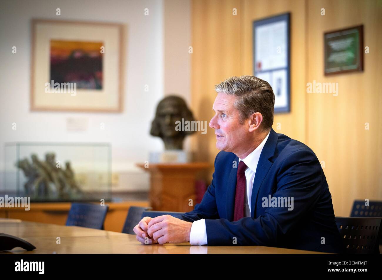 Labour leader Sir Keir Starmer during a visit to the University of ...