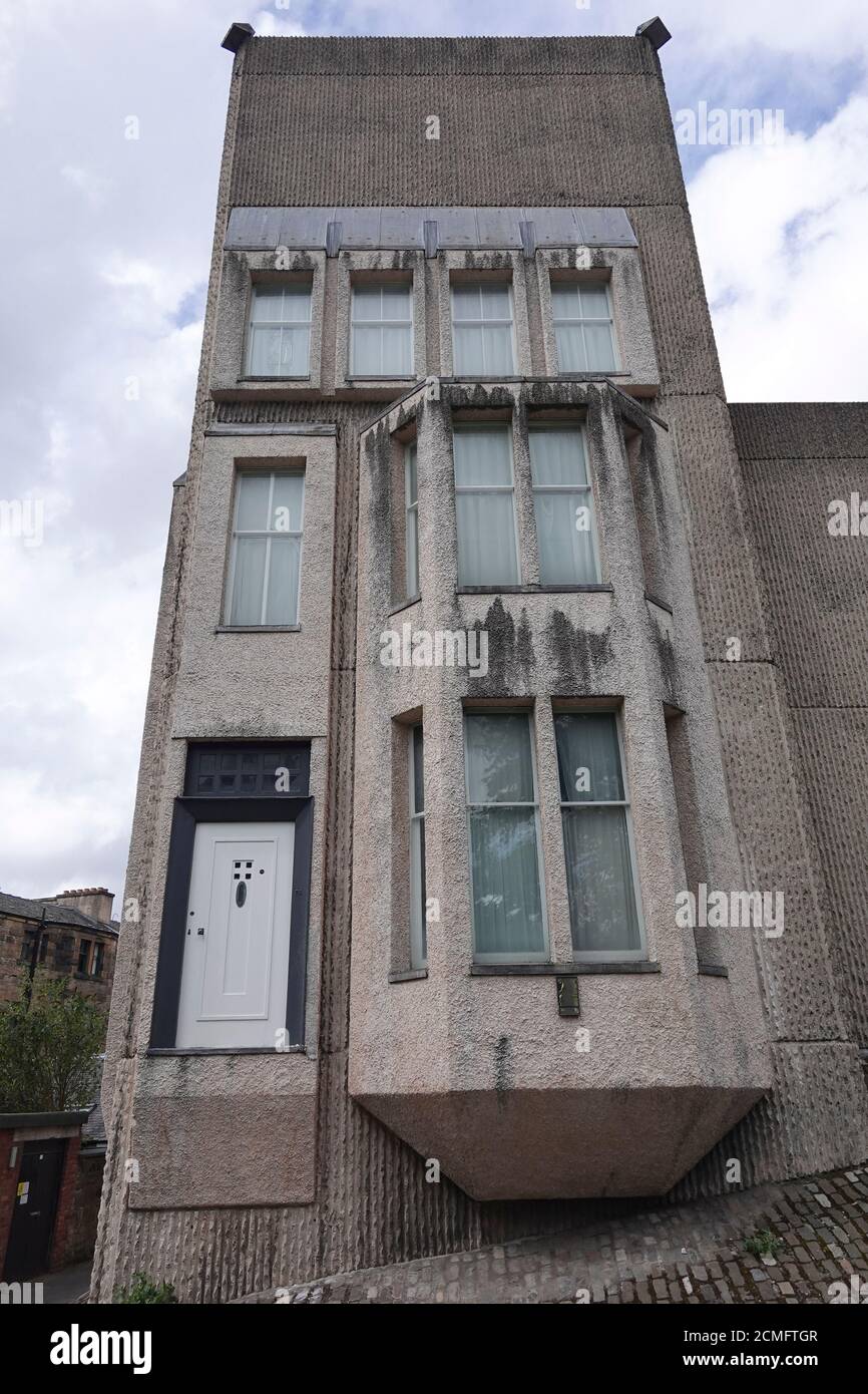 Exterior of the Charles Rennie Mackintosh house at Glasgow University ...