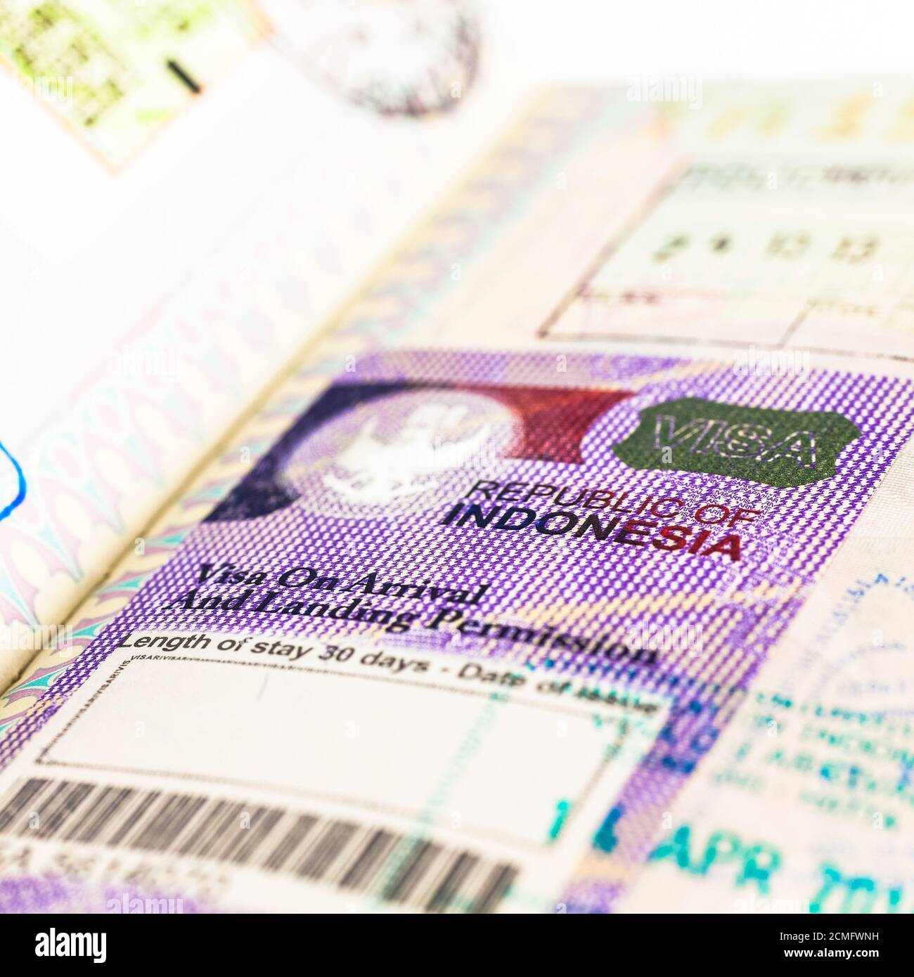 Visa indonesia hi-res stock photography and images - Alamy