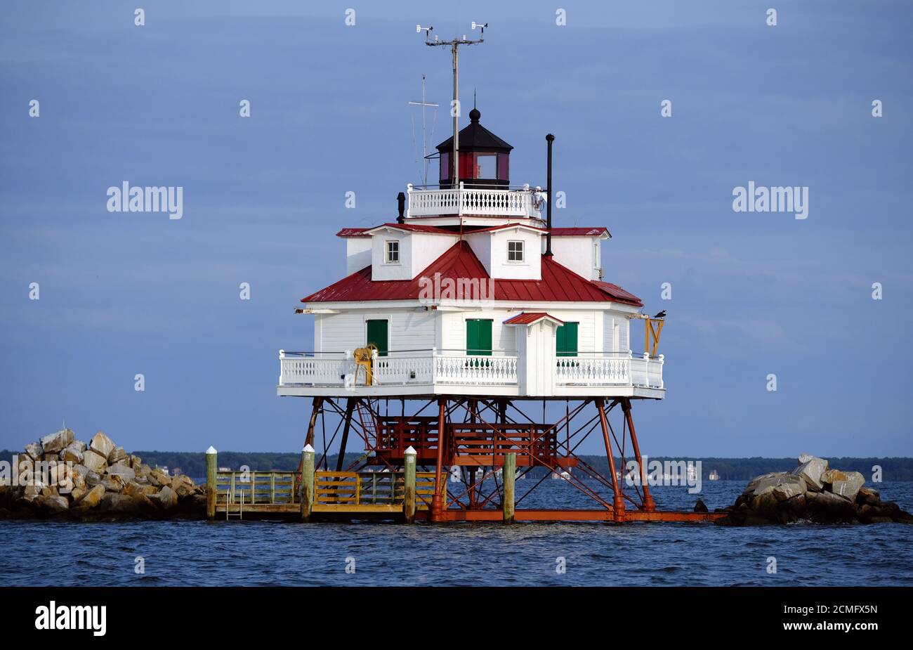 The Thomas Point Shoal Lighthouse, a historic lighthouse in the ...