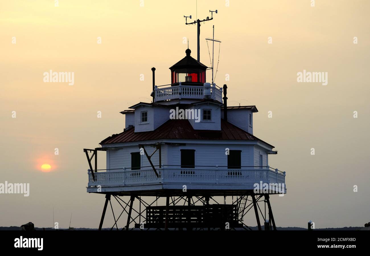 The Thomas Point Shoal Lighthouse, a historic lighthouse in the ...